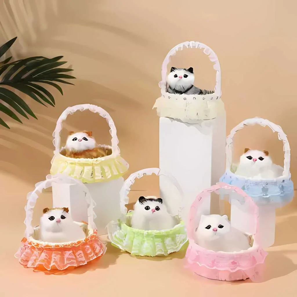 Cute Cat Soft Toy with Sound and Light Basket – DOD Kart