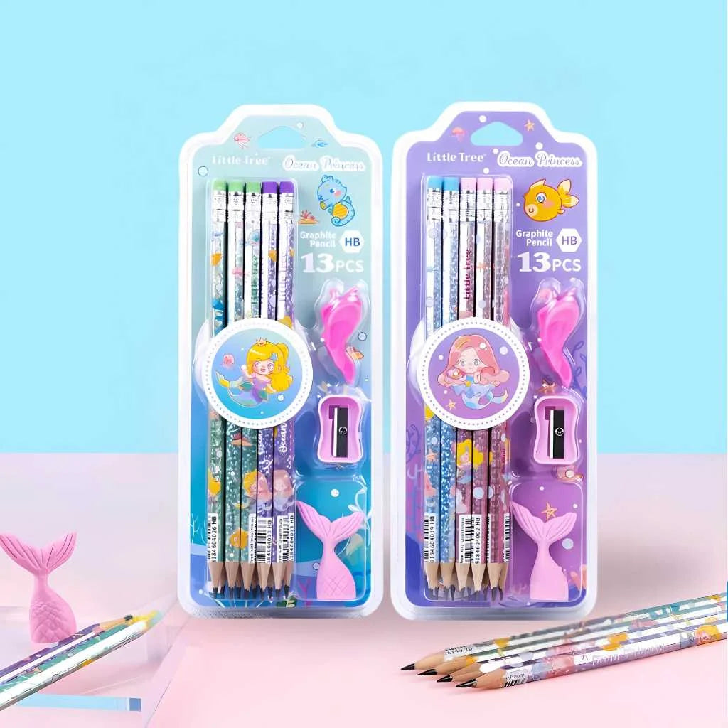 Cute Mermaid Themed HB Pencil Set for Kids – DOD Kart